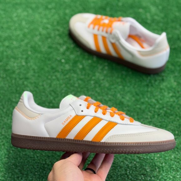 adidas | Shoes | Adidas Samba Og Cloud White Orange Womens Ie652 New Sz ...